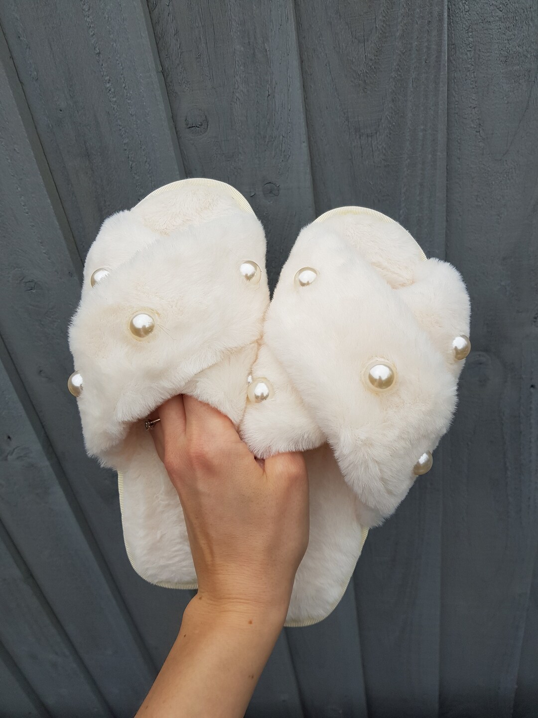 Embellished Pearl Slippers/bridesmaids Slippers/bridal Slippers/bride ...