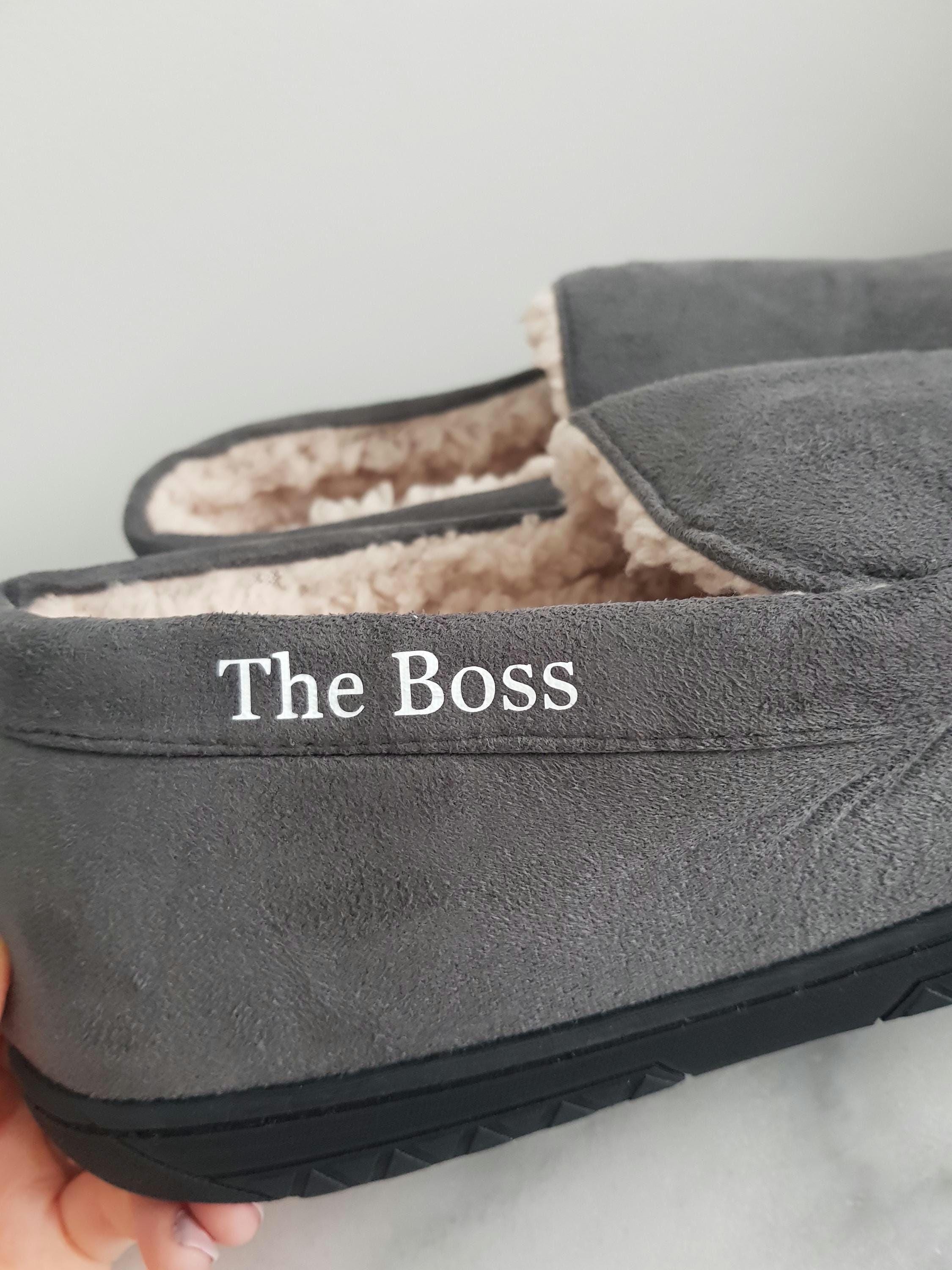 Mens Personalised Slippers/daddy Slippers/gifts for Him/dad Birthday ...