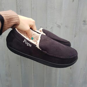 Mens Personalised Slippers/daddy Slippers/gifts for Him/dad Birthday ...