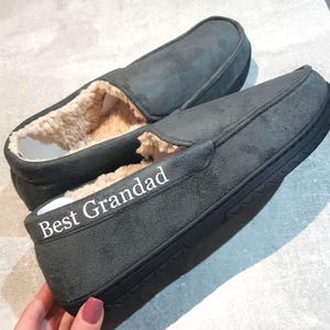 Mens Personalised Slippers/daddy Slippers/gifts for Him/dad Birthday ...