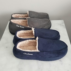 Mens Personalised Slippers/daddy Slippers/gifts for Him/dad Birthday ...
