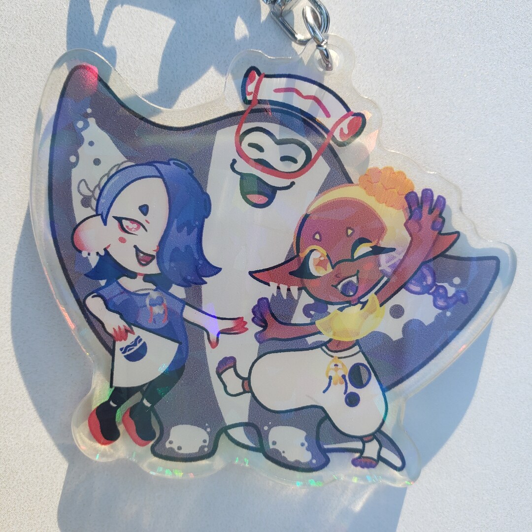 Splatoon 3 Deep Cut Holographic Acrylic Charms - Etsy