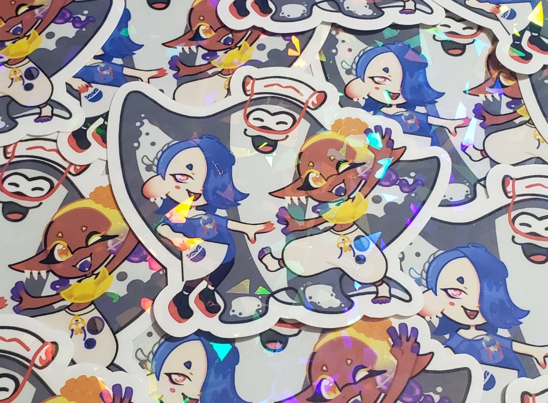 Splatoon 3 Deep Cut Holographic Vinyl Stickers|shiver|frye|big Man - Etsy