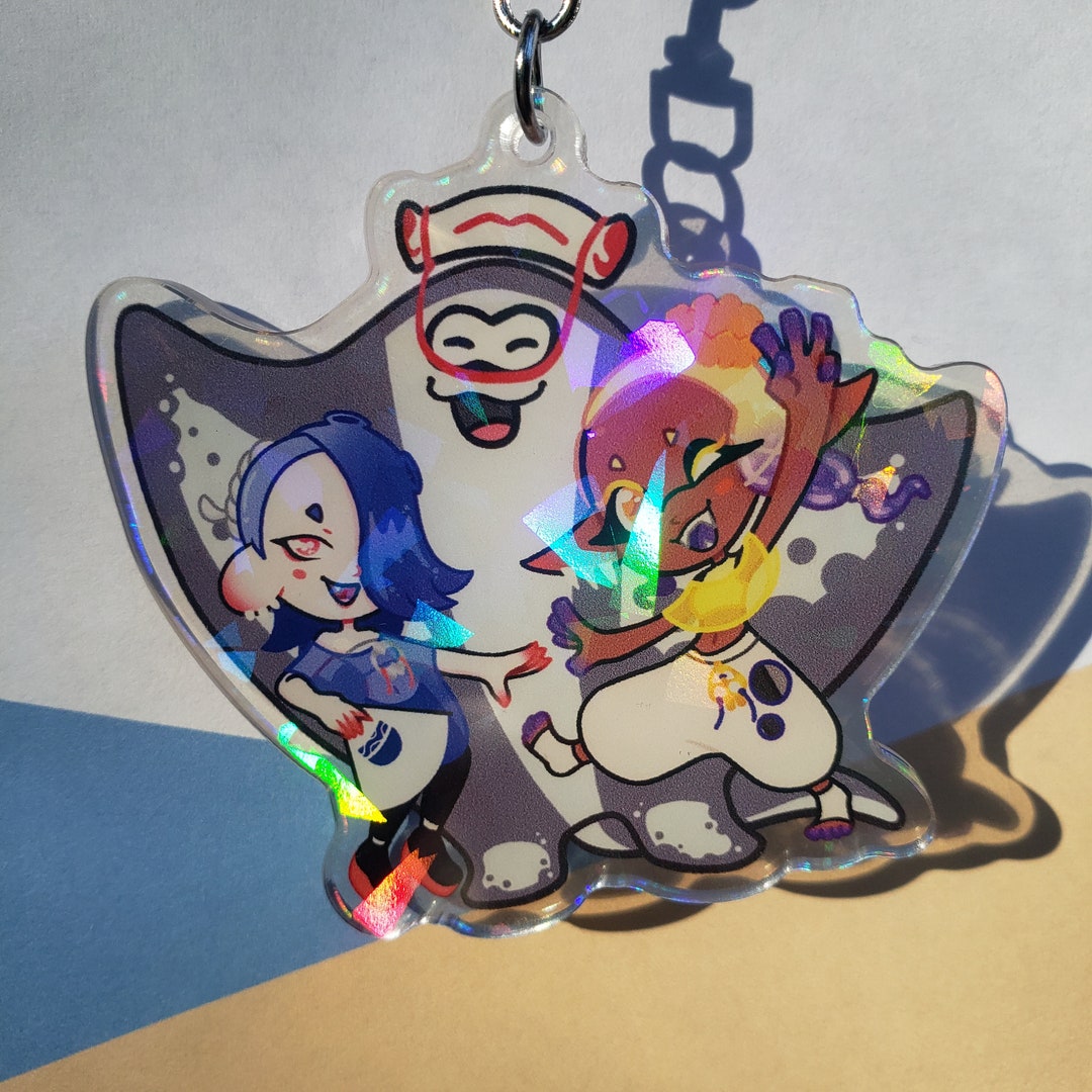 Splatoon 3 Deep Cut Holographic Acrylic Charms - Etsy