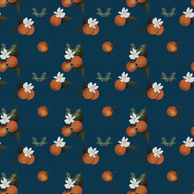 Oranges-seamless Pattern. Digital File for Use on Fabric, Kids Clothing ...