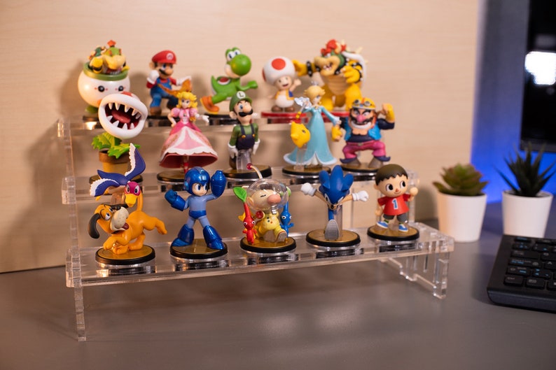 Amiibo Display Stand - 3 Tiers Sizes | Figurine Stand | Display Shelf ...