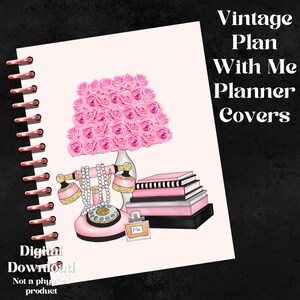 Vintage Plan With Me Printable Planner Covers Printable - Etsy