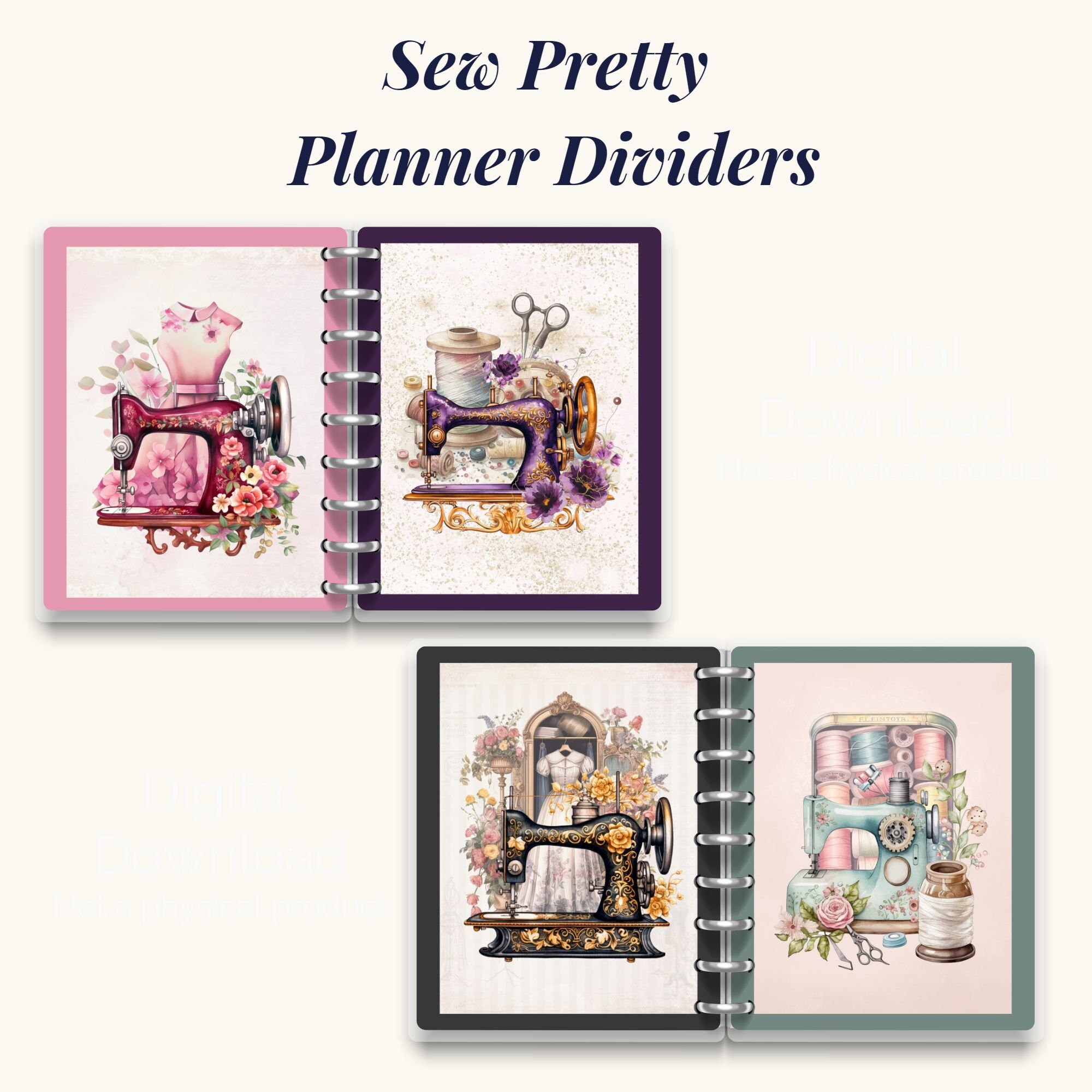 Sew Pretty Printable Planner Dividers Monthly Dividers - Etsy