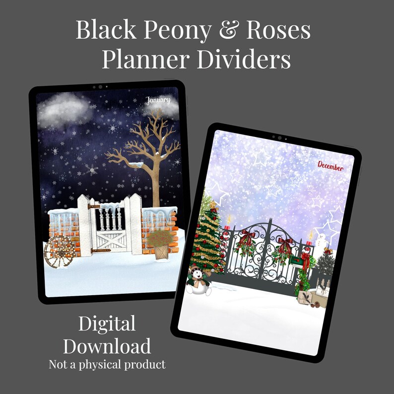 Monthly Themed Fence Scenes Printable Planner Dividers Binder - Etsy