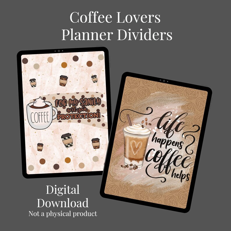 Coffee Lovers Printable Planner Dividers Monthly Dividers - Etsy