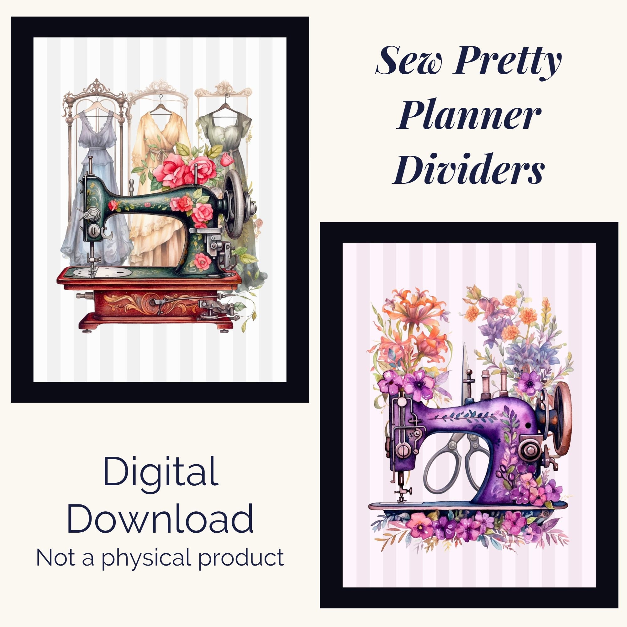 Sew Pretty Printable Planner Dividers Monthly Dividers - Etsy
