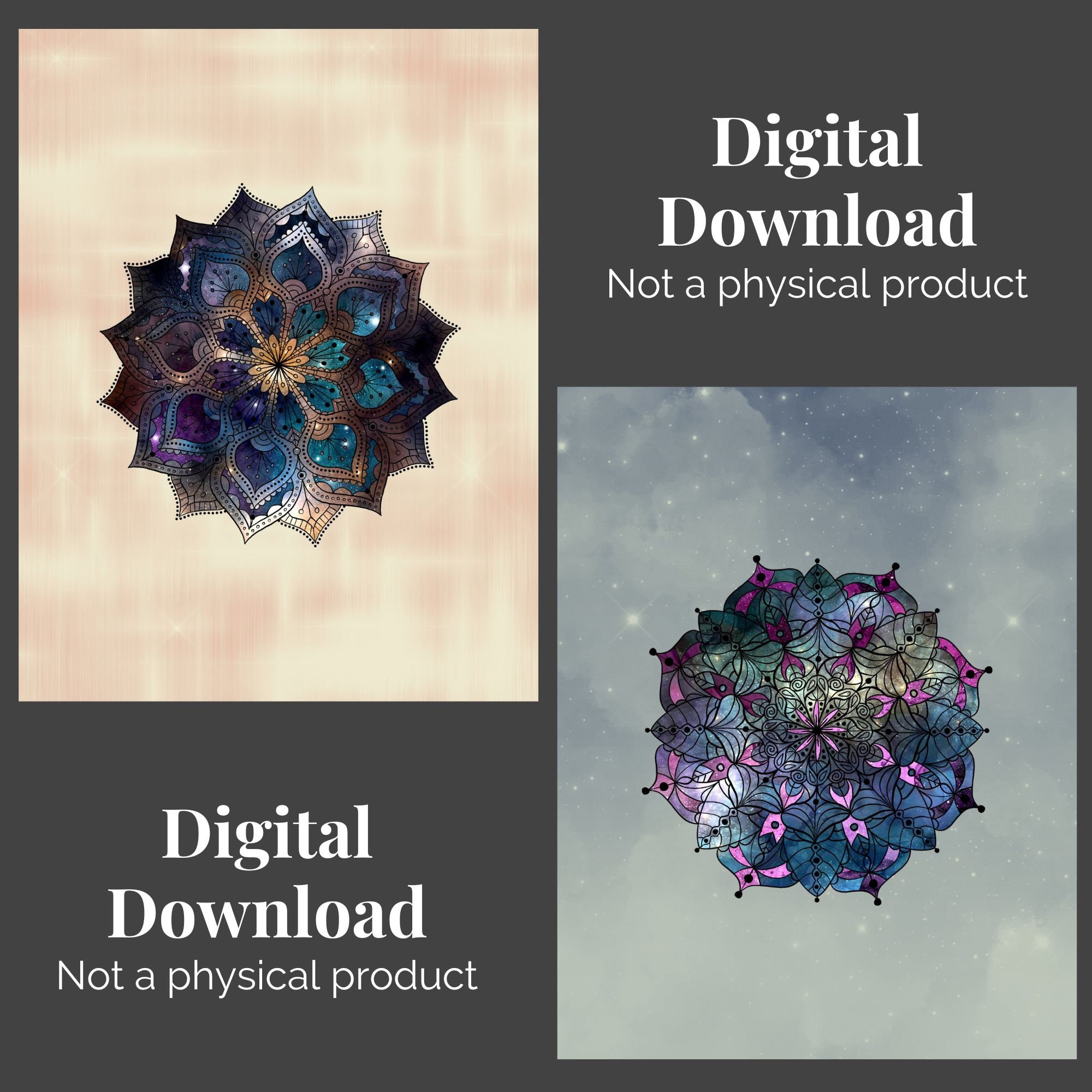 Mandala Zen A5 Printable Cover Pages, Printable Dividers, Digital ...