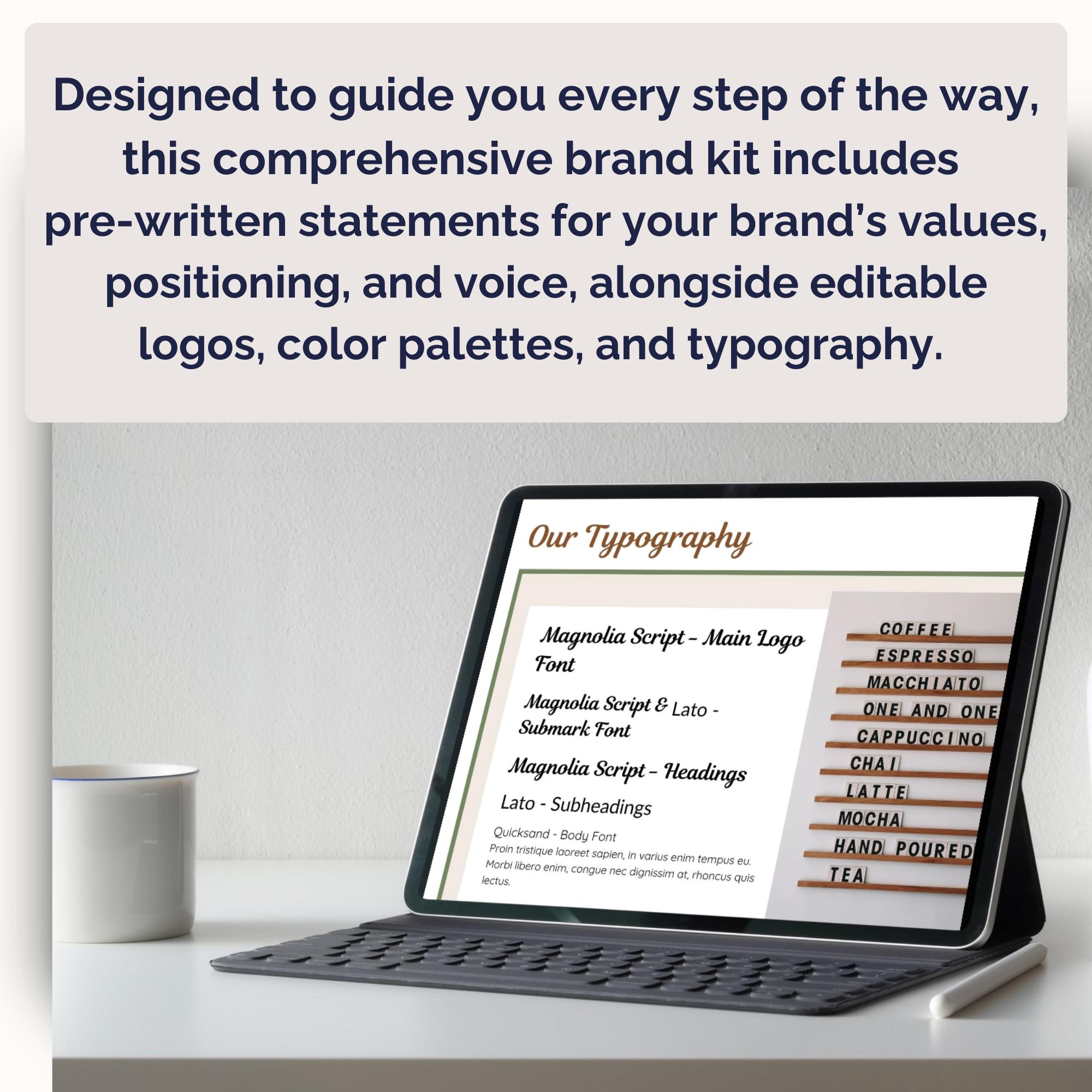 Coffee Shop Professional Brand Guidelines Template for Canva | Brand ...