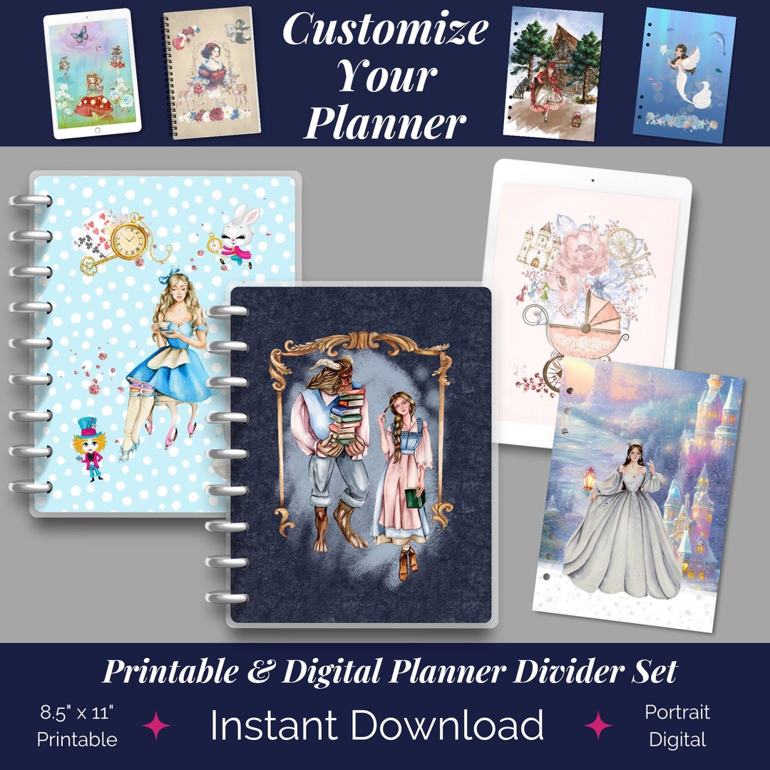Fairytales Printable Planner Dividers, Binder Dividers, Monthly ...