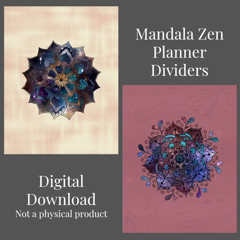 Mandala Zen A5 Printable Cover Pages Printable Dividers - Etsy