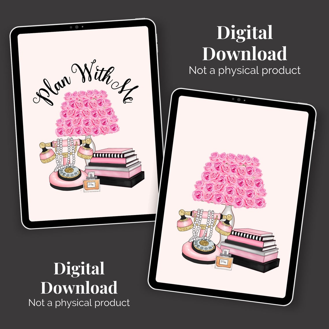 Vintage Plan With Me Printable Planner Covers, Printable Dashboard ...