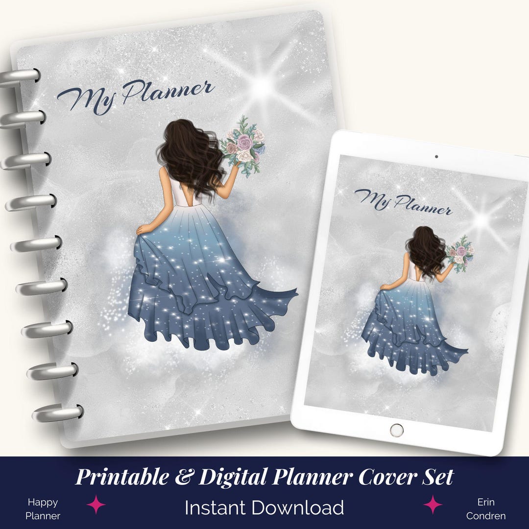 Sparkle Dreams Printable Planner Covers, Printable Cover Page, Notebook ...