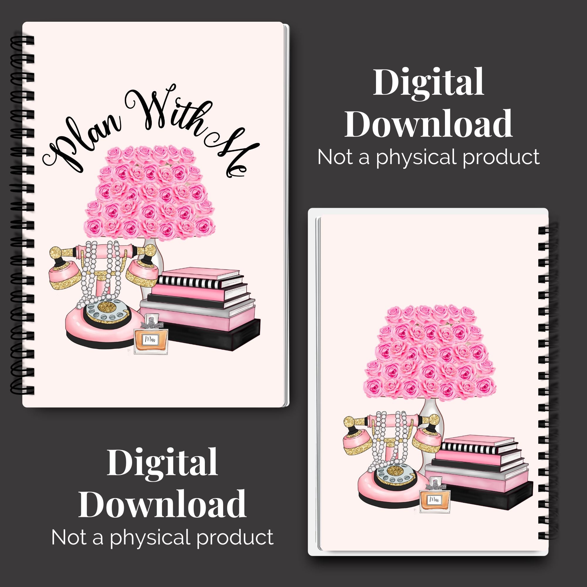 Vintage Plan With Me Printable Planner Covers, Printable Dashboard ...