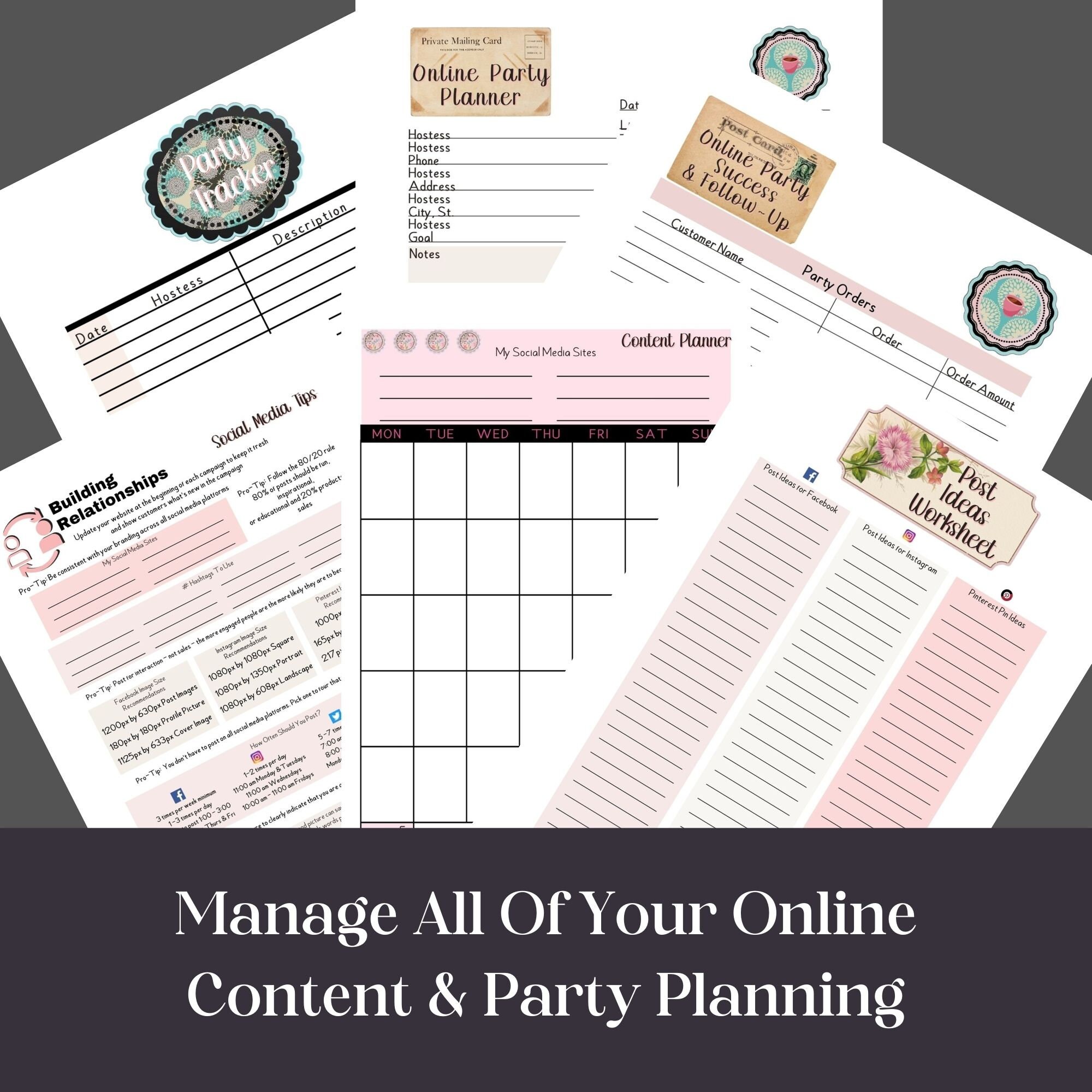 My Business Direct Sales Printable Yearly Business Planner, MLM ...