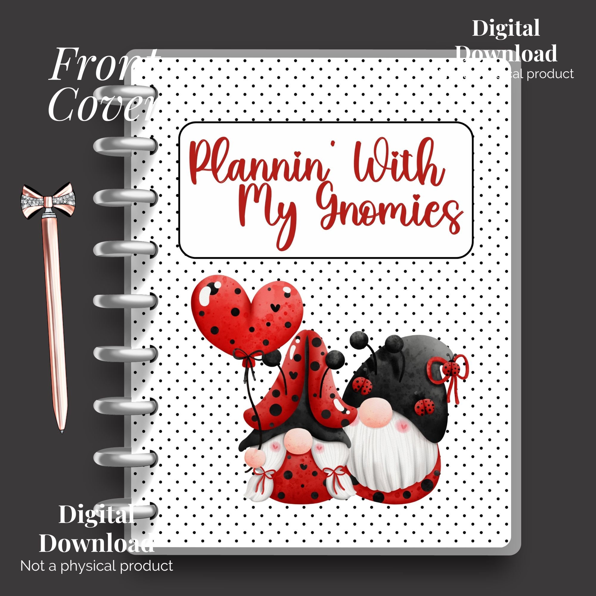 Plannin' With My Gnomies Printable Planner Covers, Printable Cover ...