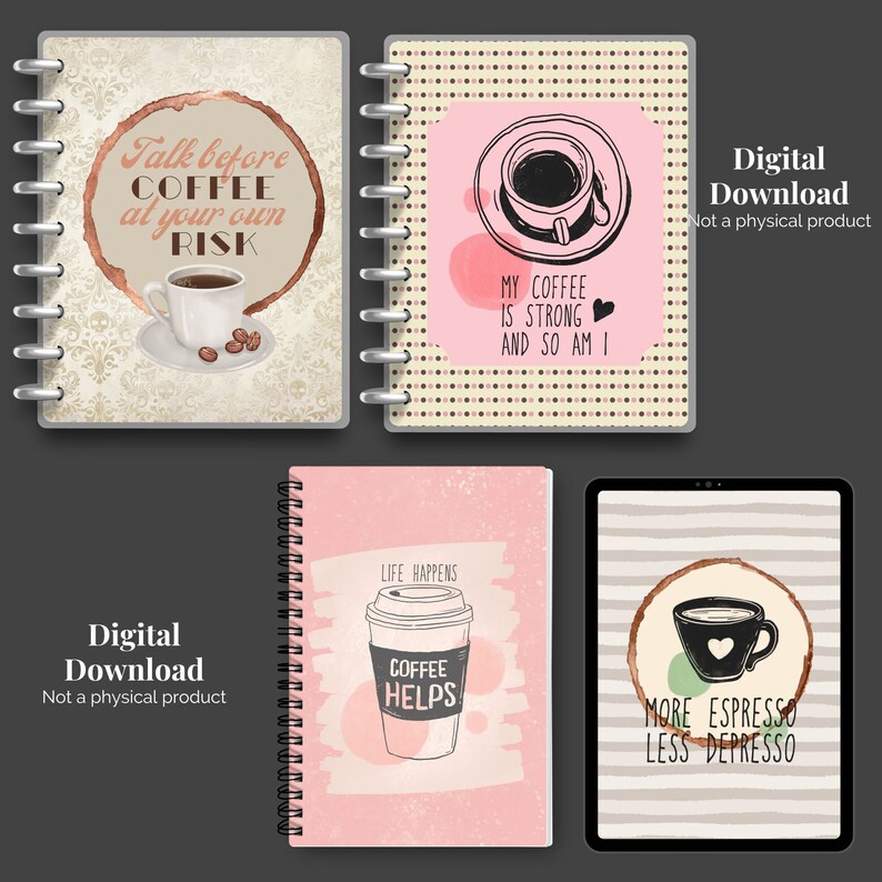Retro Coffee Lovers Printable Planner Dividers, Monthly Dividers ...