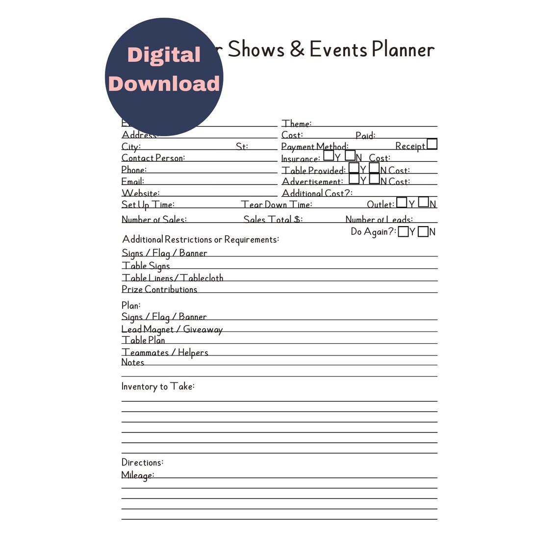 MLM Direct Seller Yearly Business Printable Planner - Etsy