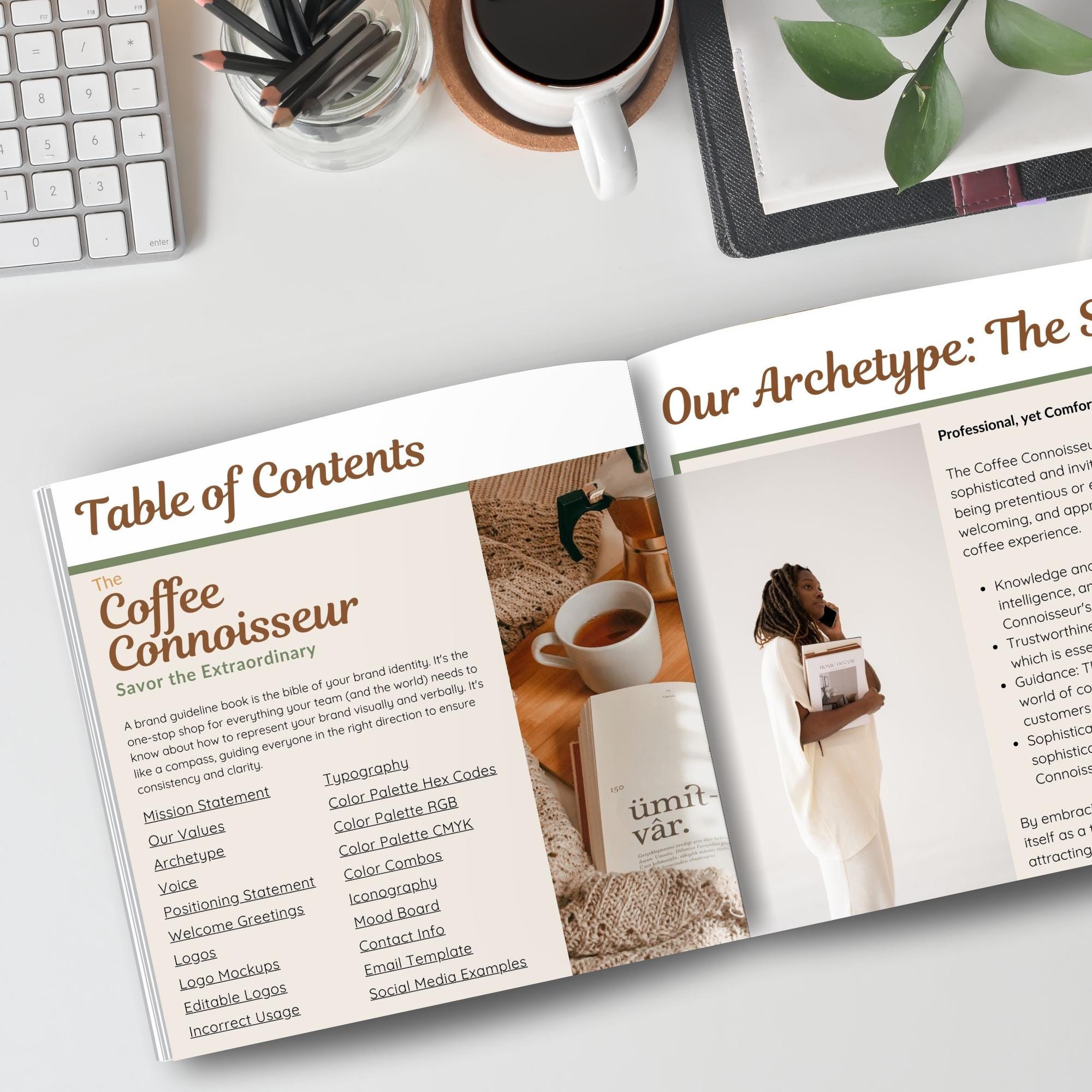 Coffee Shop Professional Brand Guidelines Template for Canva | Brand ...