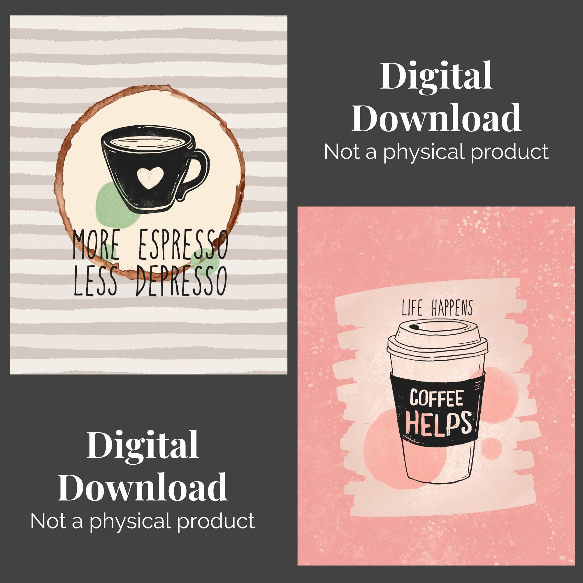 Retro Coffee Lovers Printable Planner Dividers, Monthly Dividers ...
