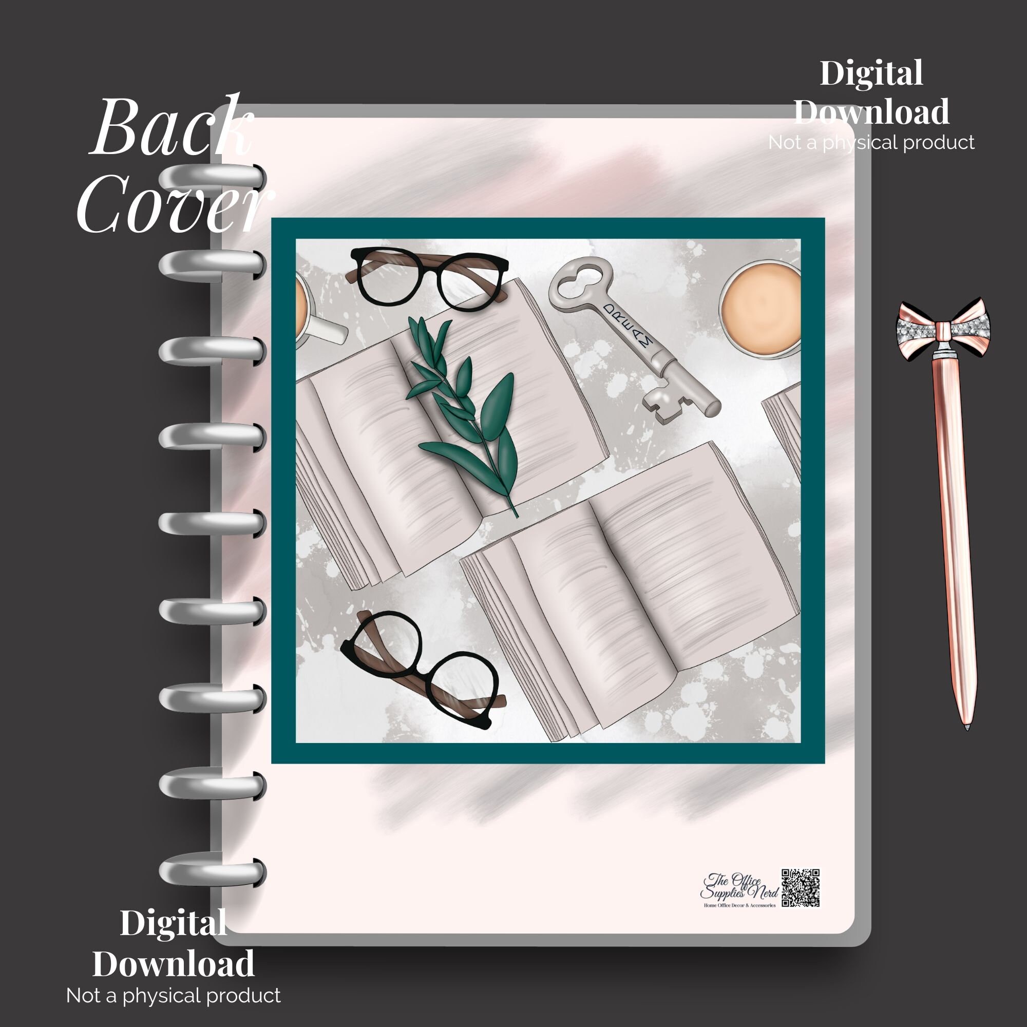 Pink Book Lovers Printable Planner Covers, Printable Cover Pages ...