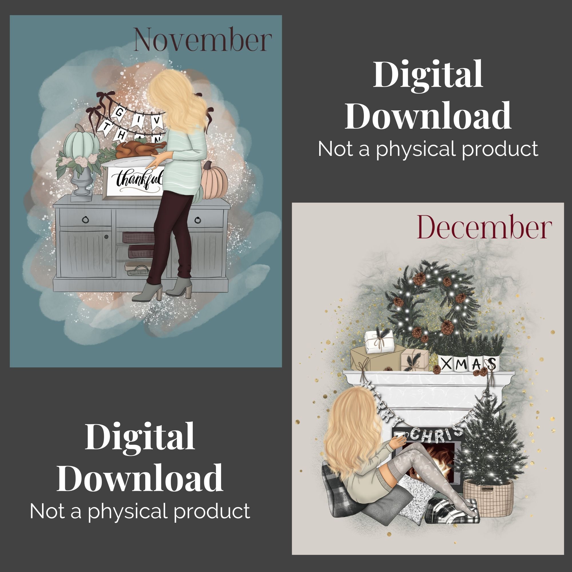 Monthly Themes Blondes Printable Monthly Dashboards, Planner Dividers ...