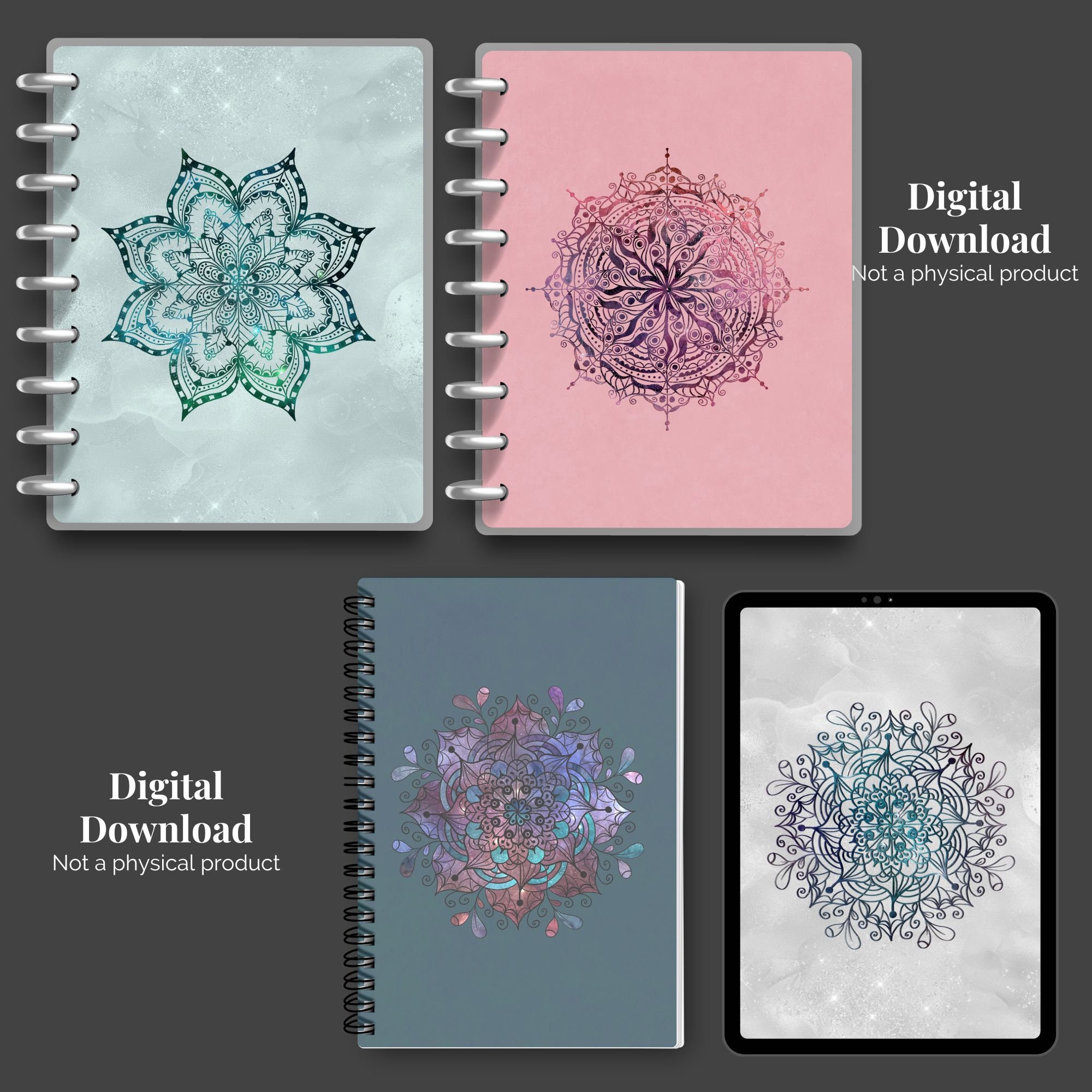 Mandala Zen A5 Printable Cover Pages, Printable Dividers, Digital ...