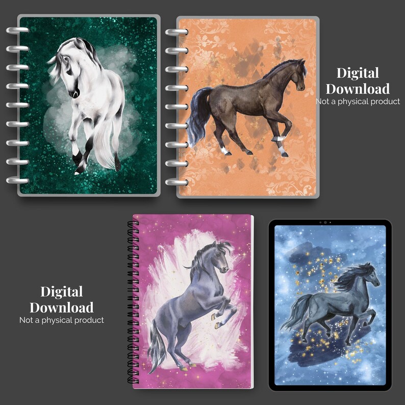 Beautiful Horses Printable Planner Dividers, Monthly Dividers ...