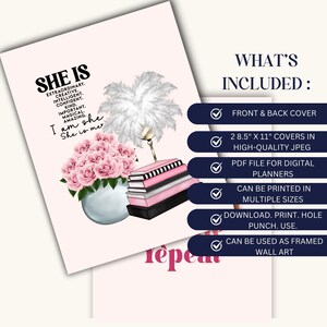 She is Me Planner Covers, Printable Cover Pages, Printable Planner ...