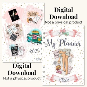 2025 Sweet Morning Printable Planner Covers, Printable Cover Pages ...