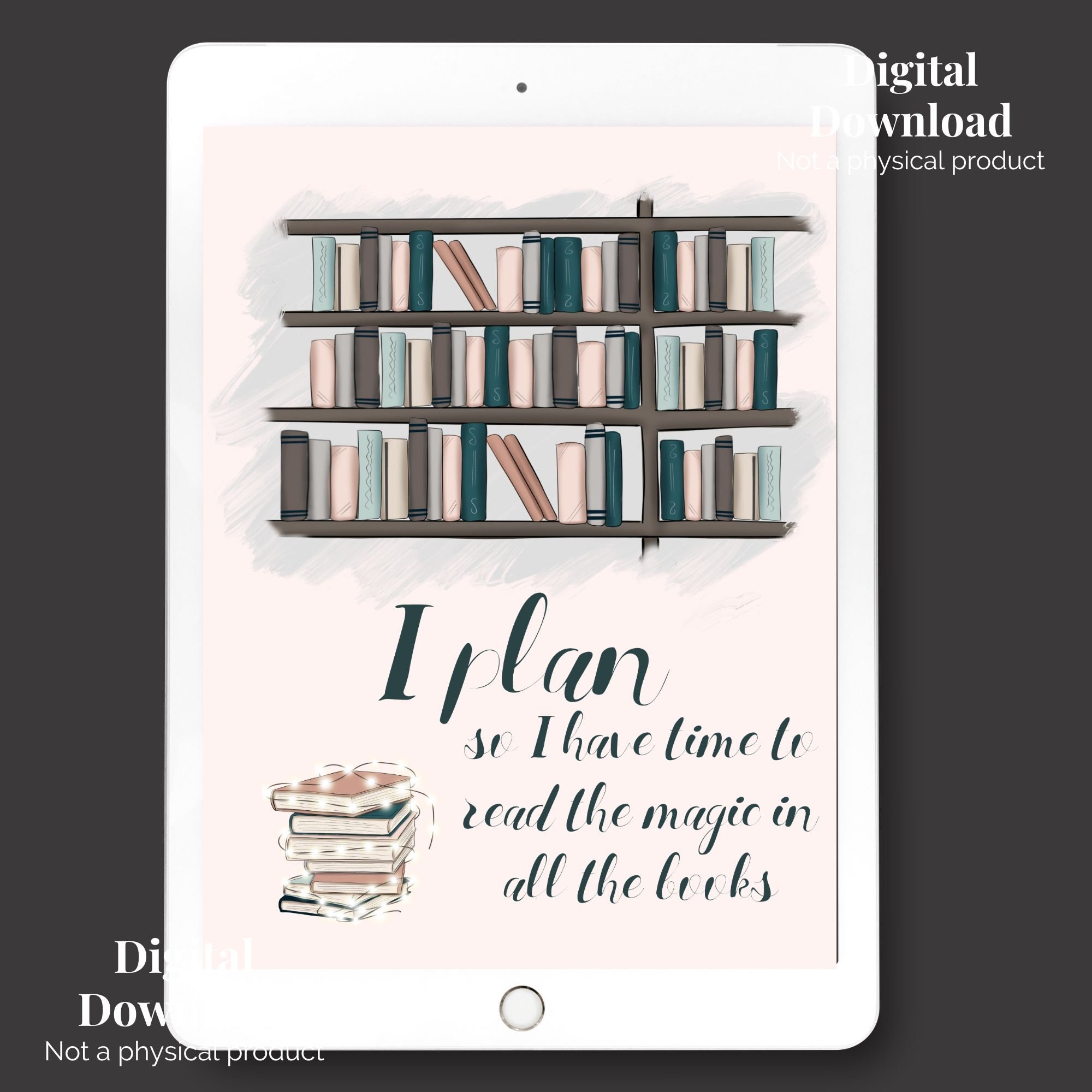 Pink Book Lovers Printable Planner Covers, Printable Cover Pages ...