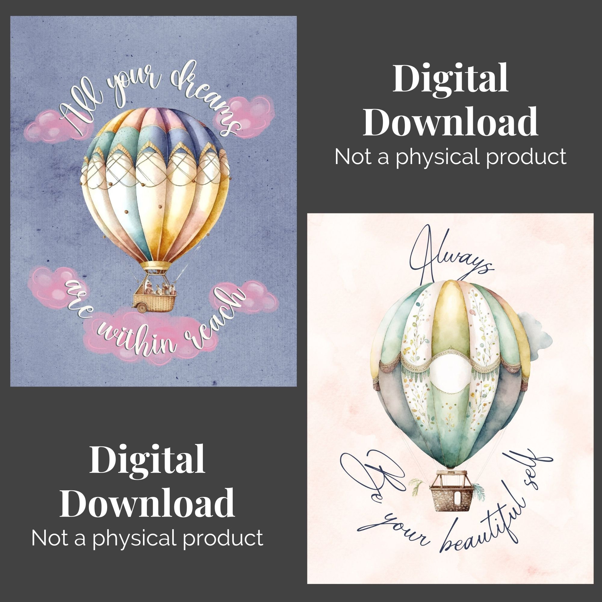 Hot Air Balloon Inspirations Printable Planner Dividers, Monthly ...