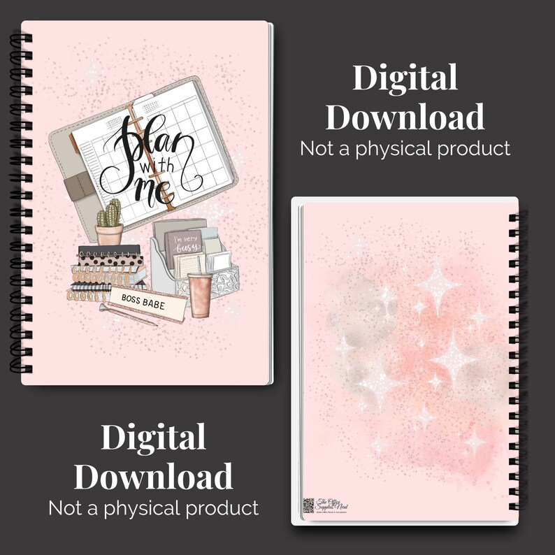 Boss Babe Planner Covers, Printable Cover Pages, Printable Notebook Cover, Journal Cover ...