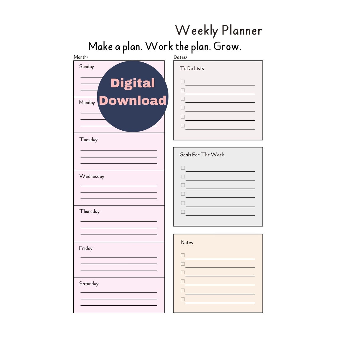 MLM Direct Seller Yearly Business Printable Planner - Etsy