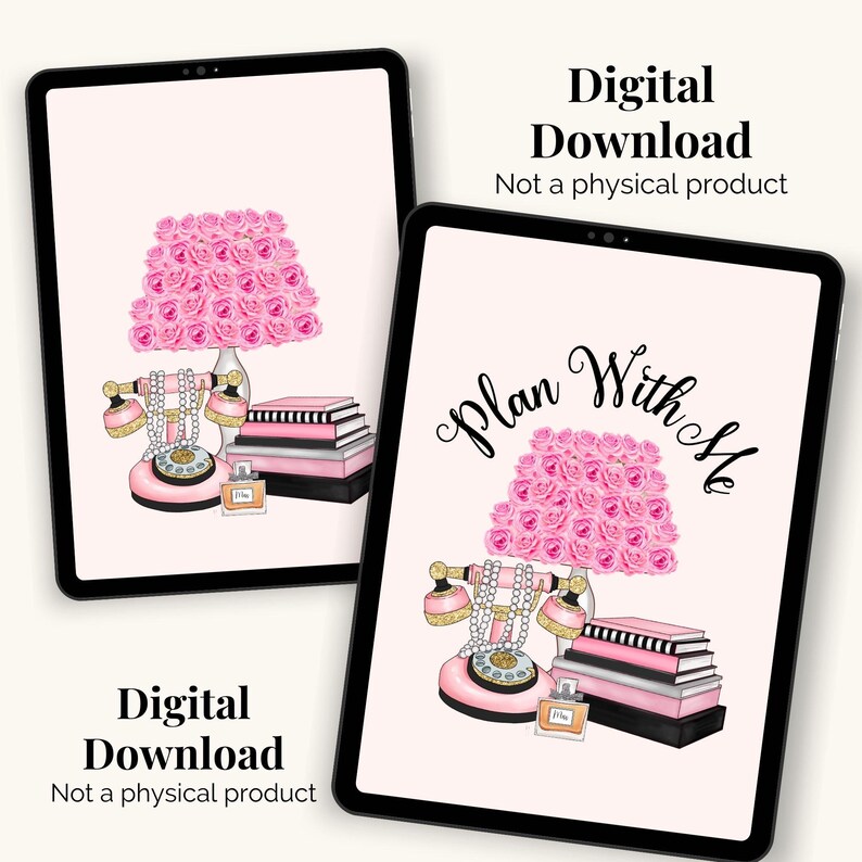 Vintage Plan With Me Printable Planner Covers, Printable Dashboard ...
