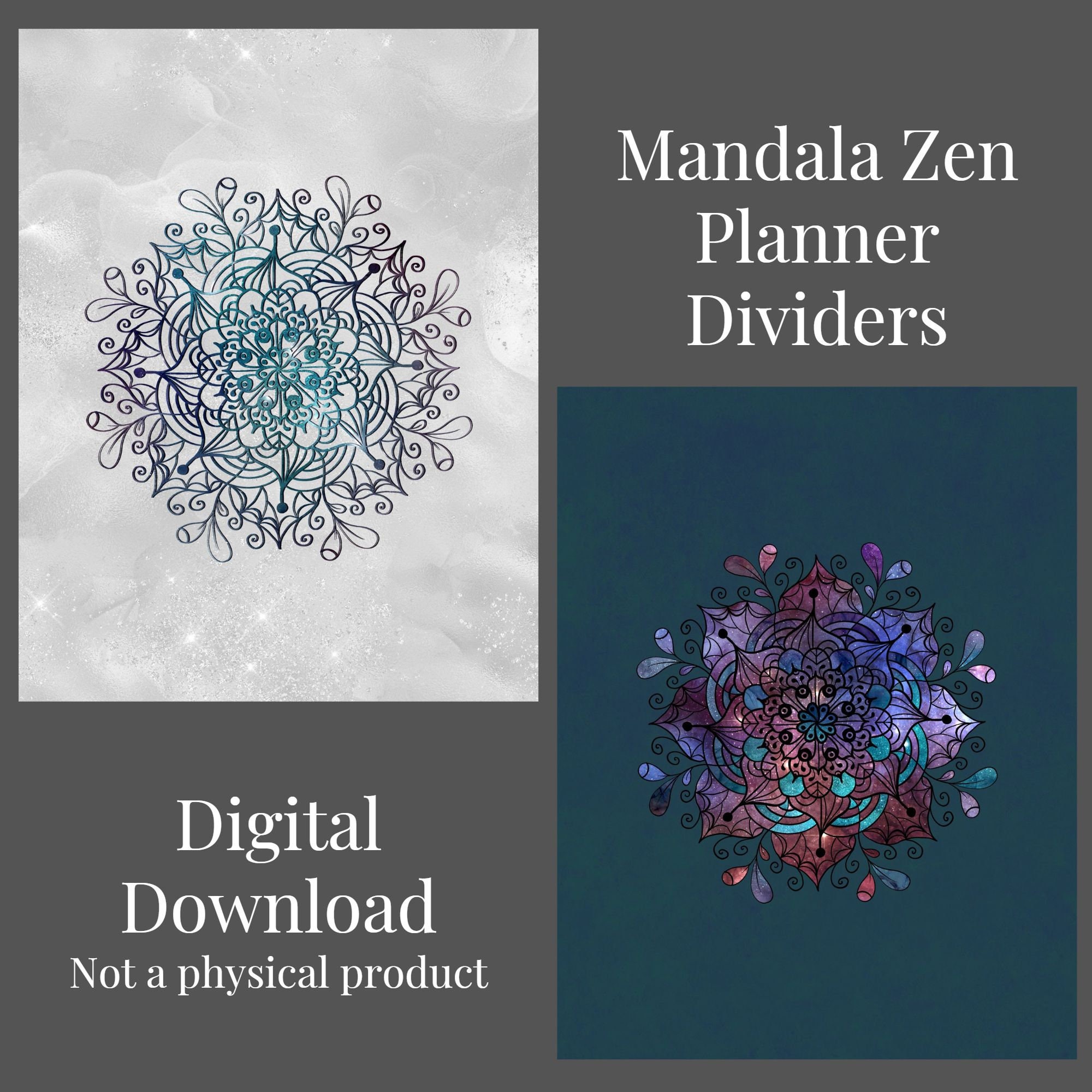 Mandala Zen Digital Printable Cover Pages Planner Dividers - Etsy
