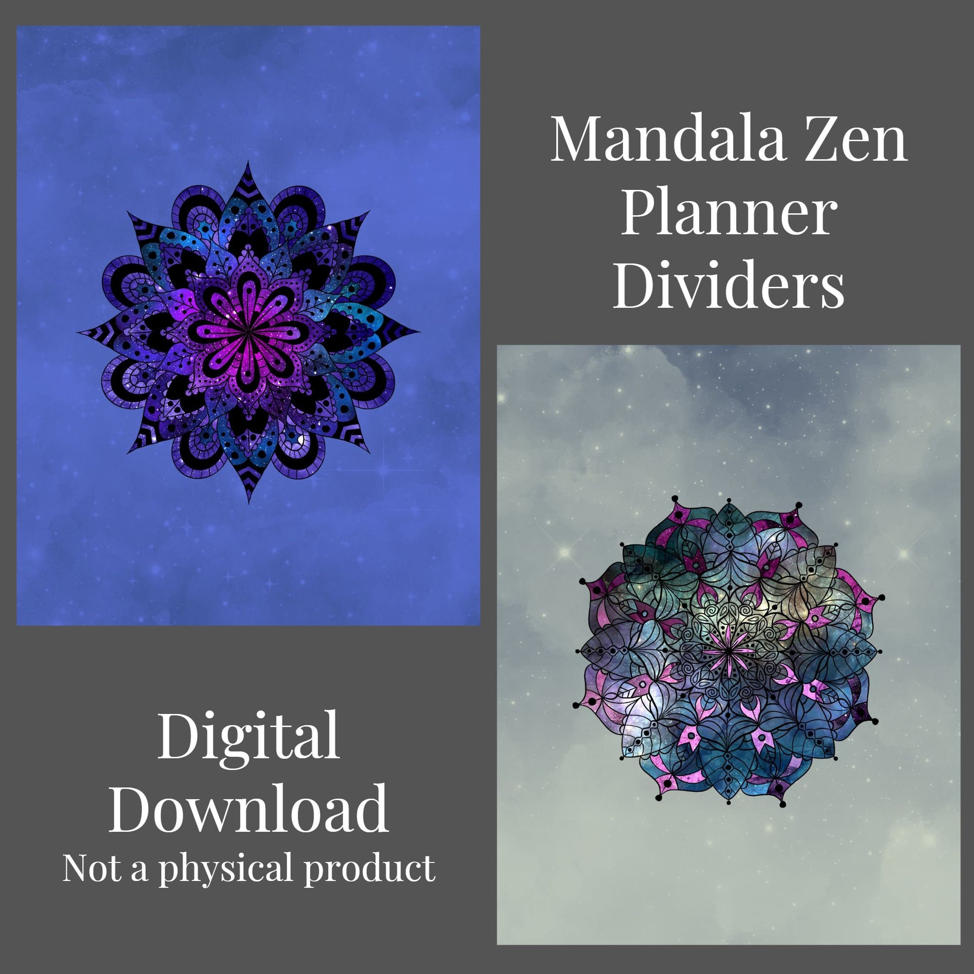 Mandala Zen Digital Printable Cover Pages Planner Dividers - Etsy