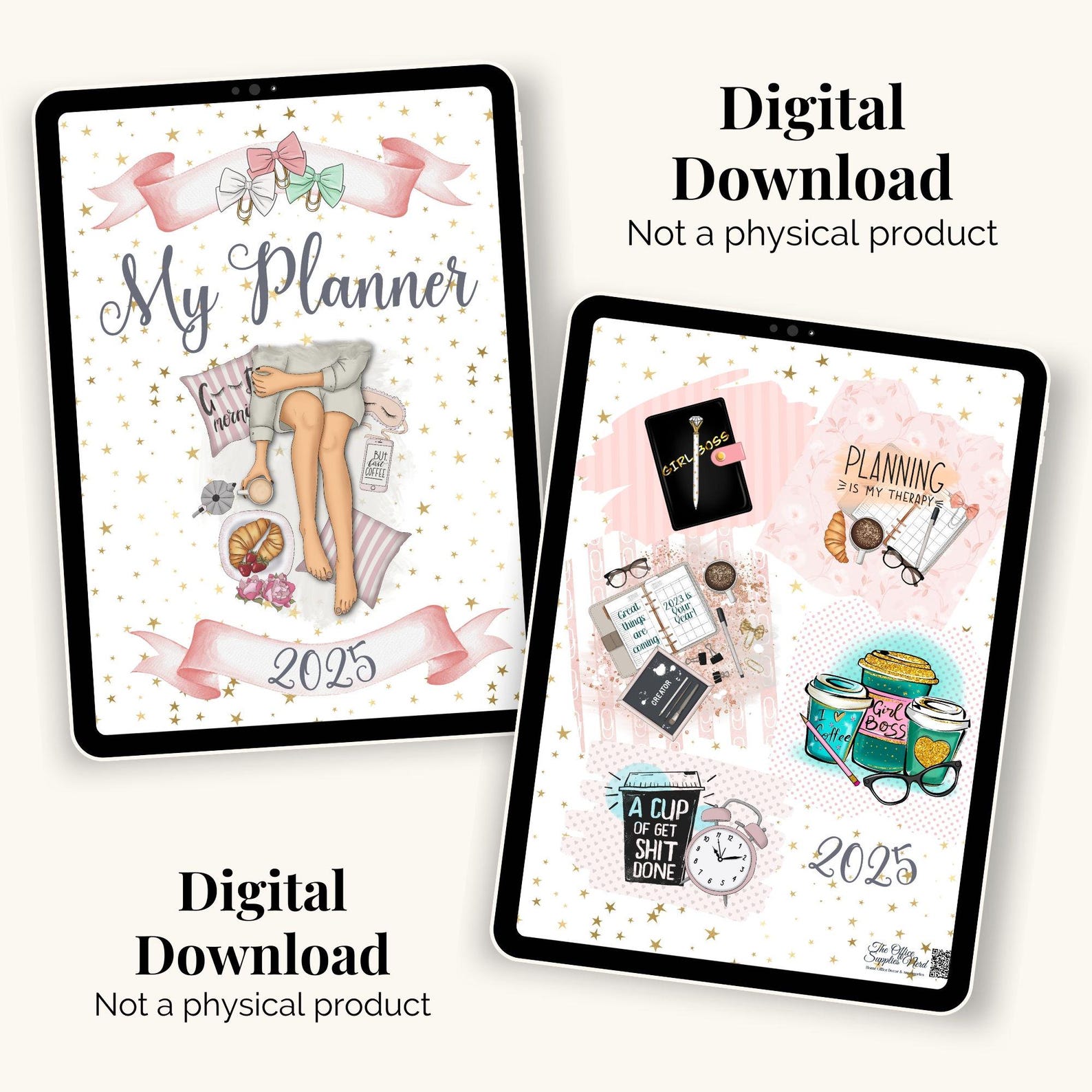 2025 Sweet Morning Printable Planner Covers, Printable Cover Pages ...