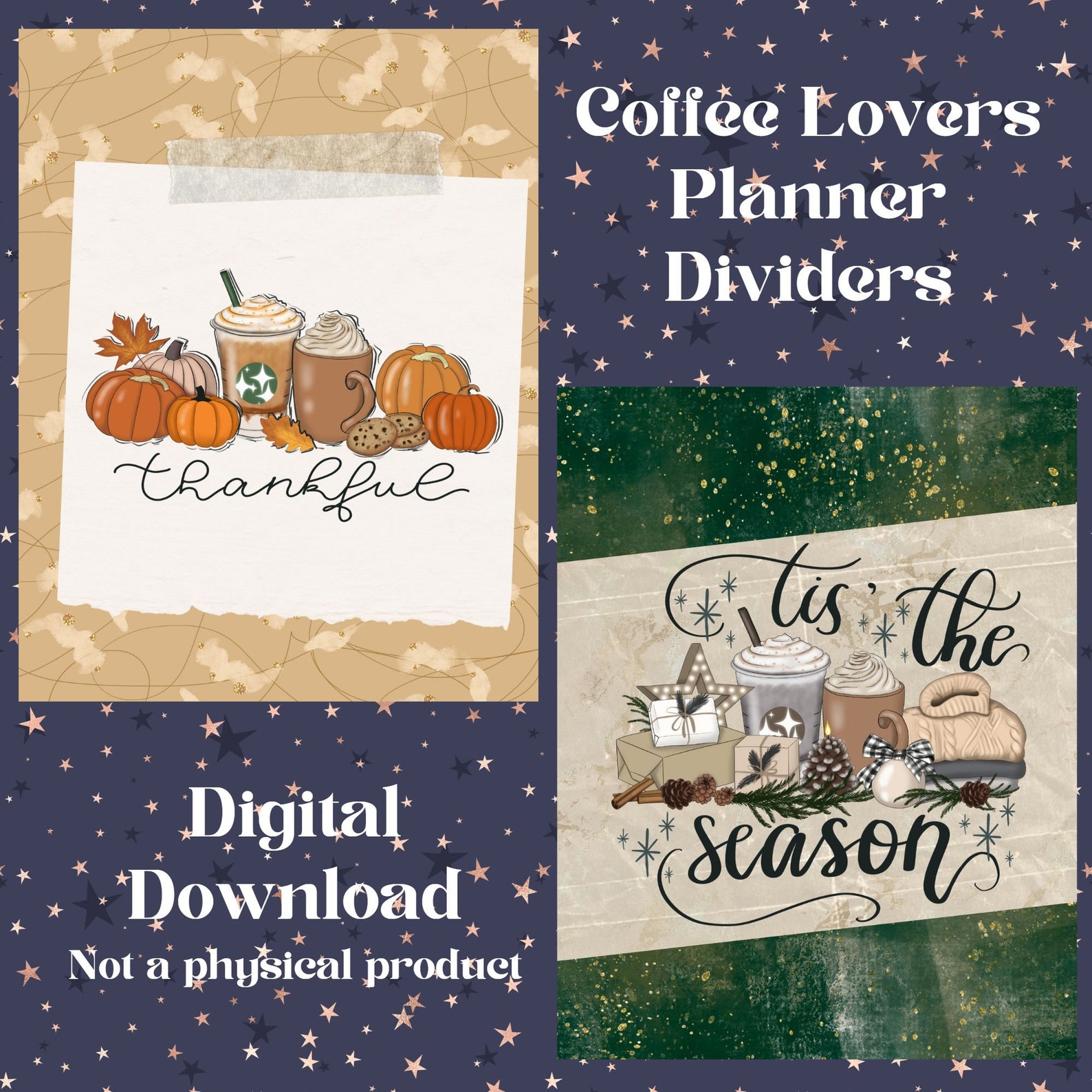 Coffee Lovers Printable Planner Dividers Monthly Dividers - Etsy