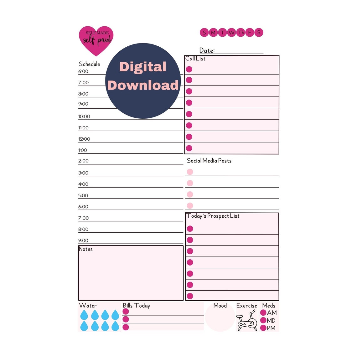 MLM Direct Seller Yearly Business Printable Planner - Etsy