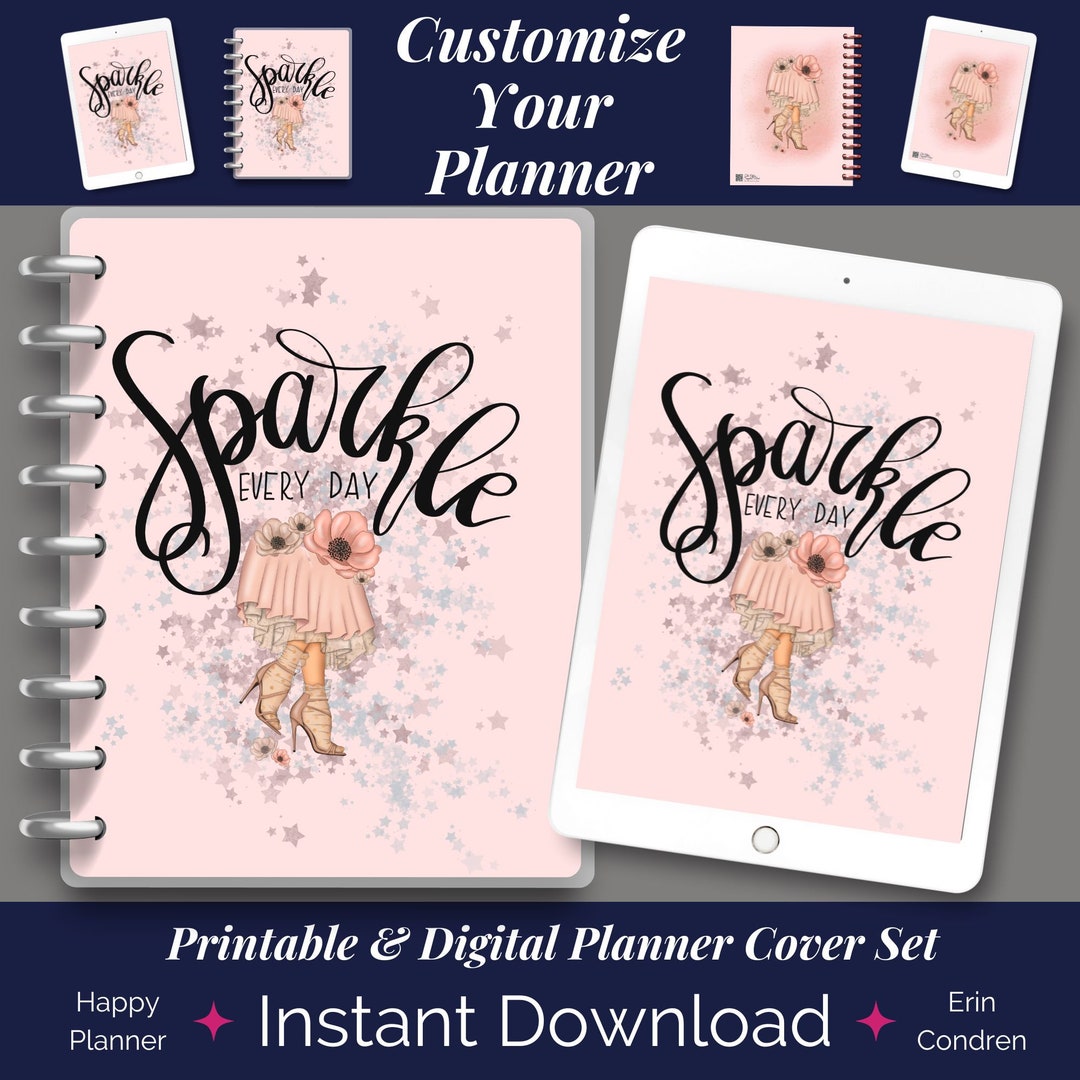 Sparkle Every Day Planner Covers, Printable Cover Pages, Printable ...