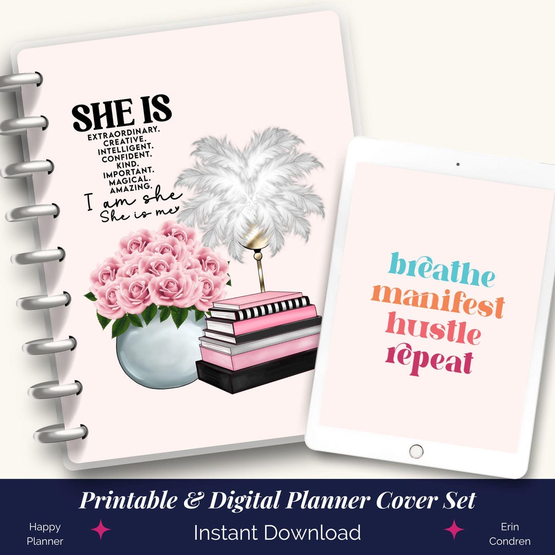 She is Me Planner Covers, Printable Cover Pages, Printable Planner ...