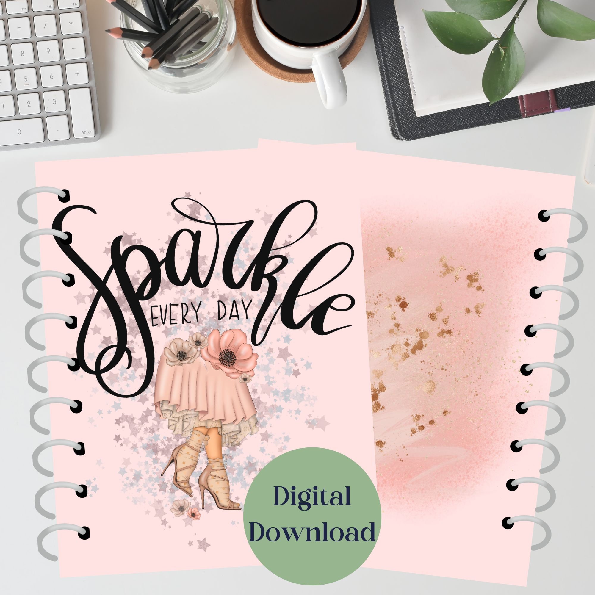 Sparkle Every Day Planner Covers Printable Dashboard - Etsy