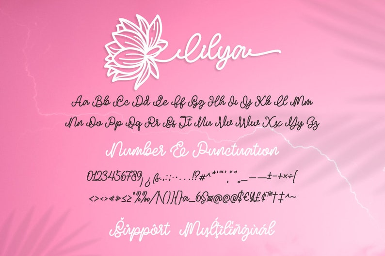 Birth Flower Font, Birth Flower for Necklace, Watelily Flower ...