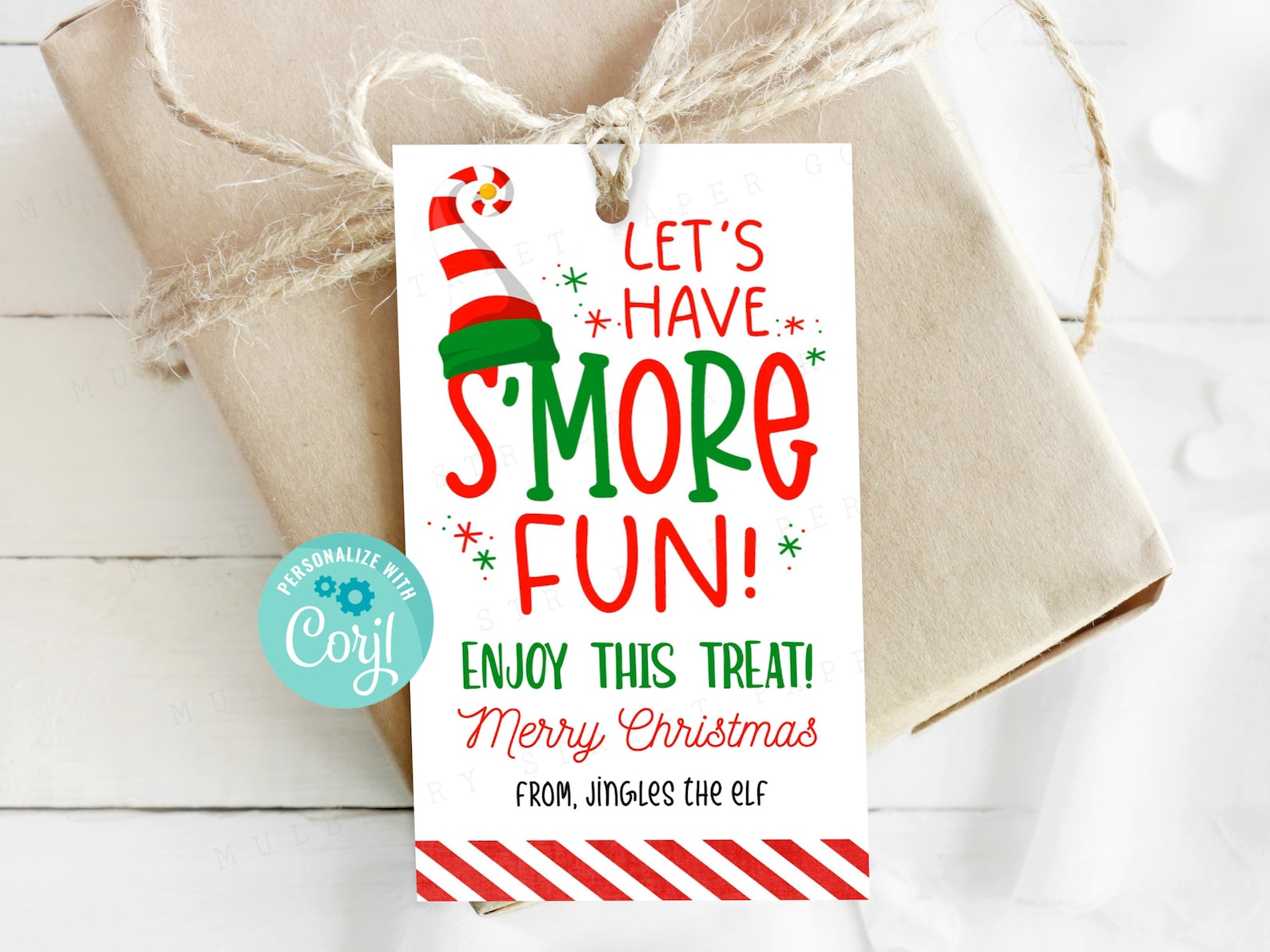 Printable Elf S'mores Gift Tag, Elf Tradition Welcome Back S'mores ...