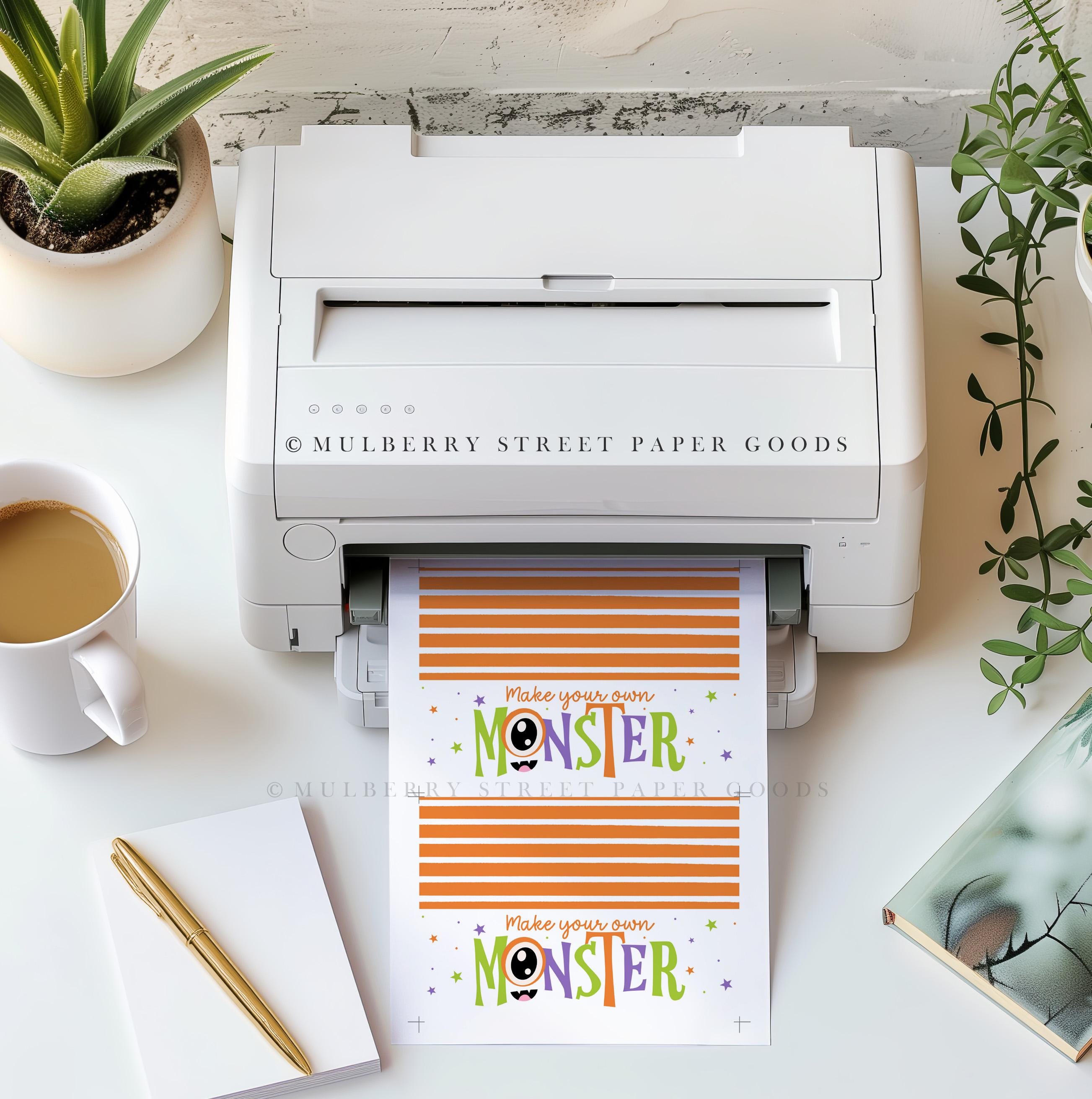 Halloween Make Your Own Monster Bag Topper Halloween Party Favor Build ...